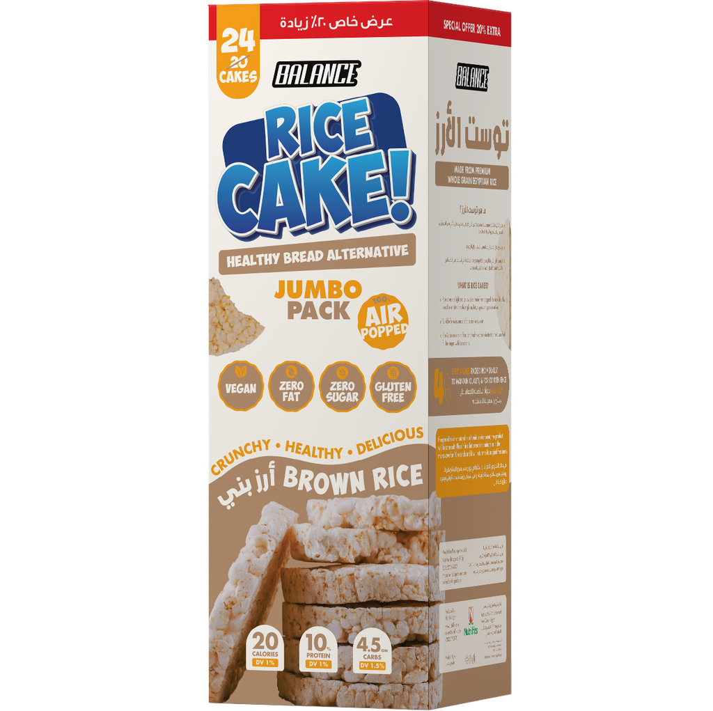 Balance Brown Rice Cake Jumbo Pack 20 Cakes +20% Extra | Nutrifits